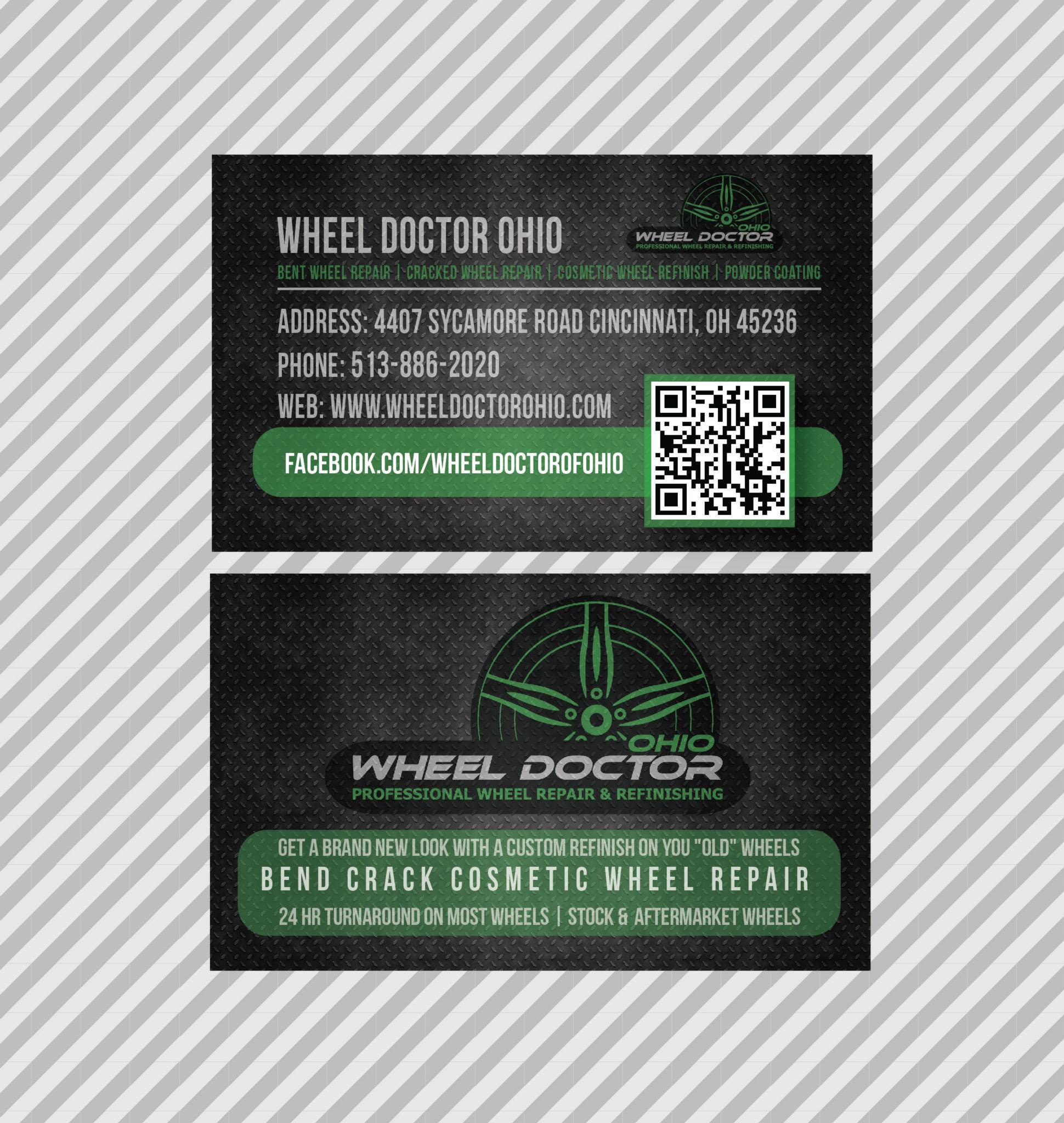 Wheel Doctor Ohio Business Card Design | Foi Designs